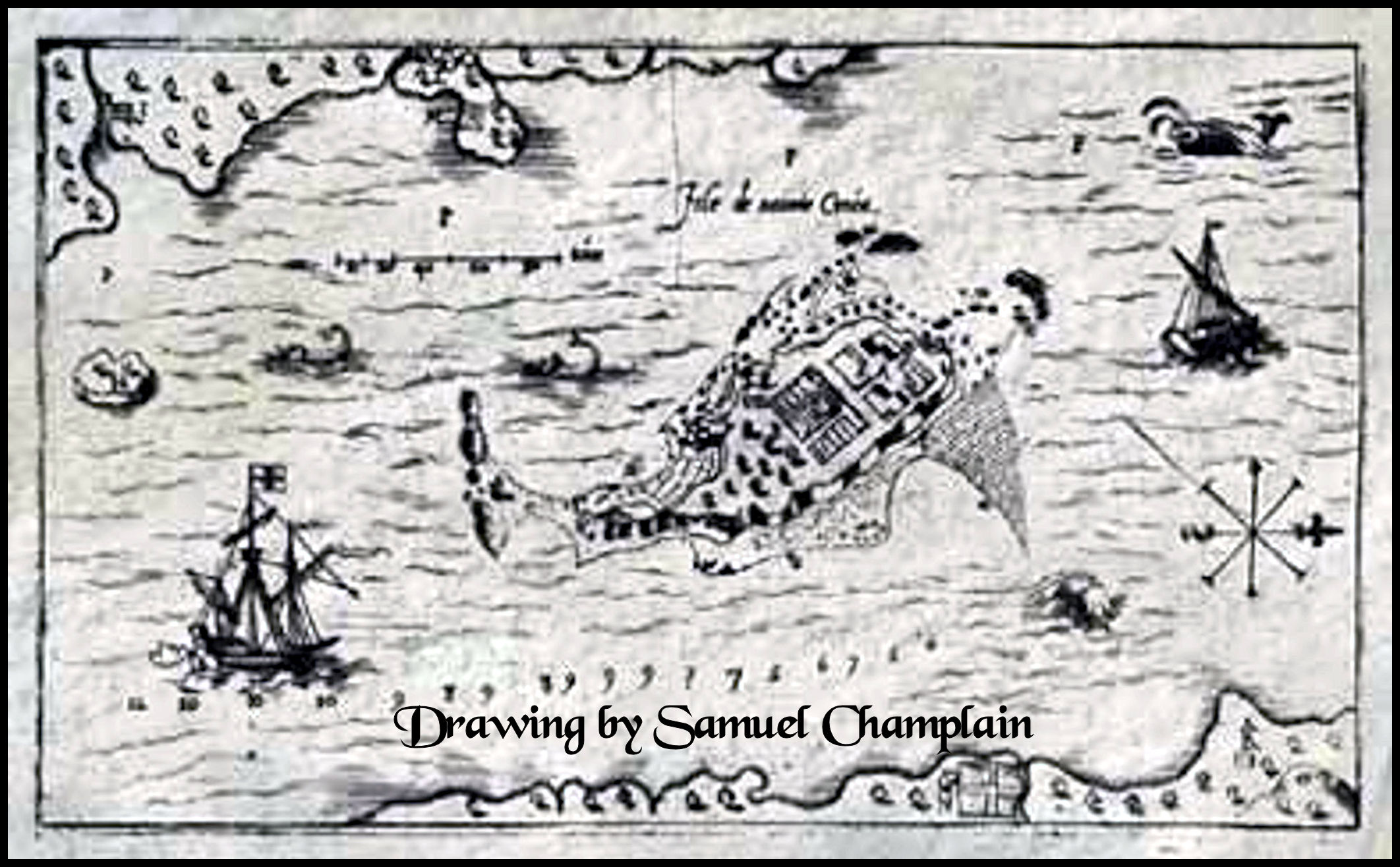 Ville de St. Croix (1604) designed by Samuel de Champlain – The ...