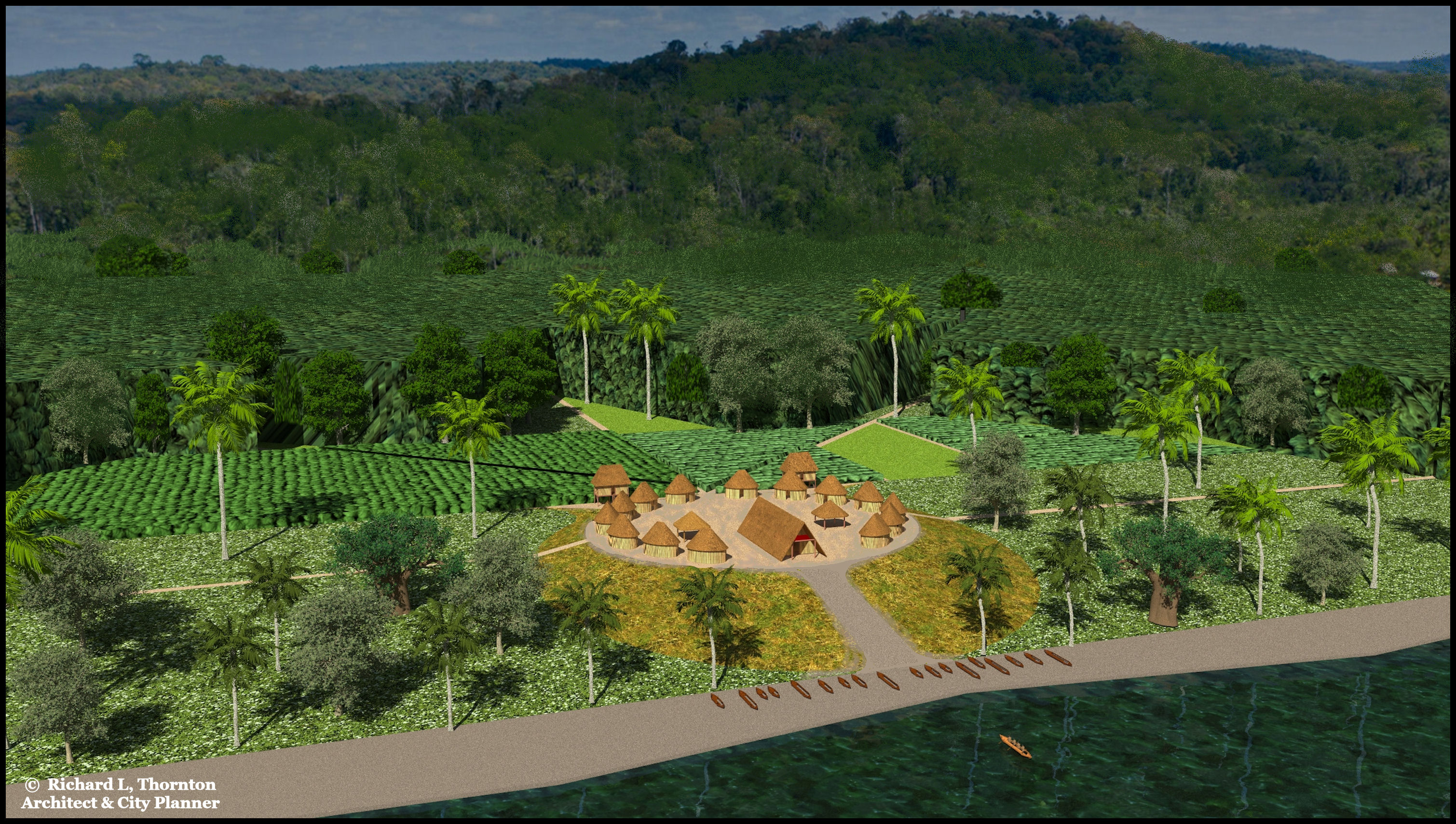 A Carib Platform Village on the Nhamunda River in the Amazon Rain ...