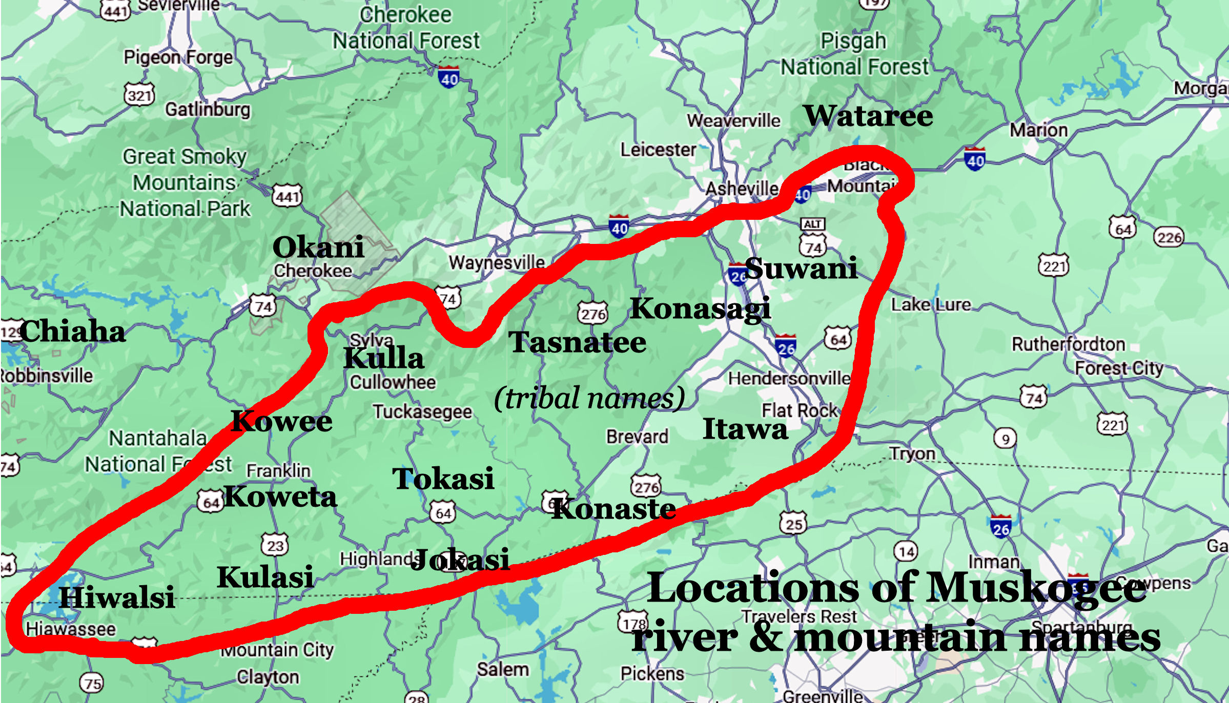 The Muskogee language originated in the North Carolina Mountains – The ...