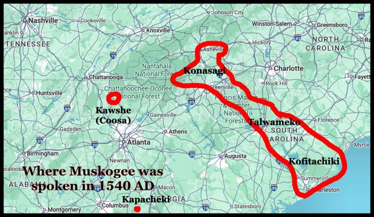 The Muskogee language originated in the North Carolina Mountains – The ...